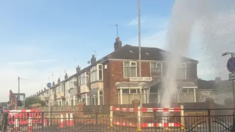 Marfleet Lane in Hull closed due to burst mains - Yorkshire Water