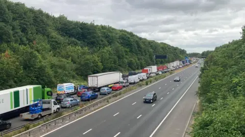 M5 closure: Driver taken to hospital with serious injuries