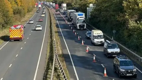 A34: Roadworks on traffic-hit road near completion