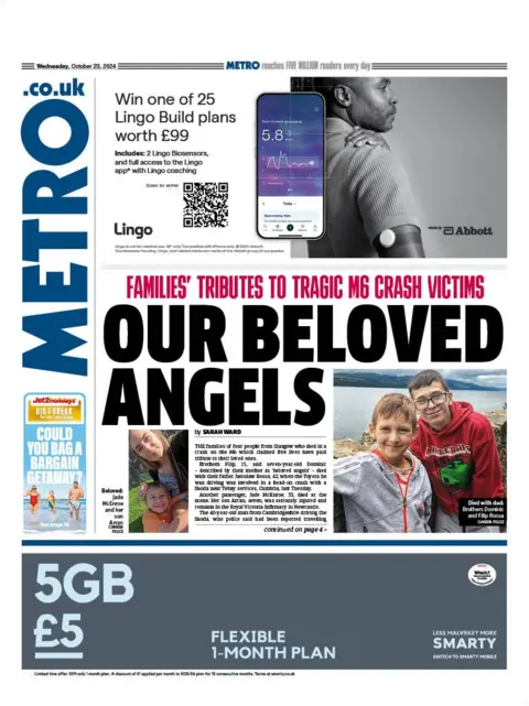 Scotland's papers: Glasgow's Commonwealth Games and M6 crash tributes