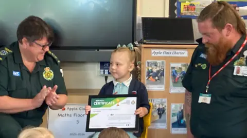 Spalding girl, 5, awarded for 999 call during mum's seizure