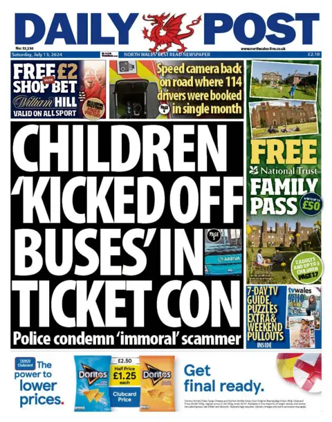 Wales' papers: McDonald's customers 'run in fear' and tickets con