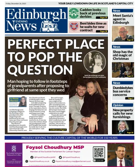 Scotland's papers: Robertson tributes and asylum protest 'shame'