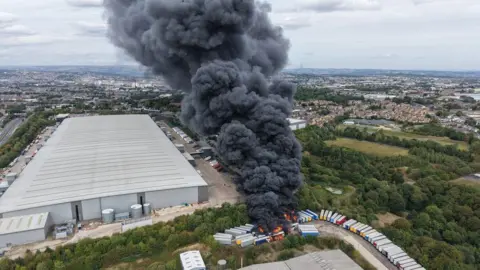 M606 reopens after fire at Euroway Trading Estate in Bradford