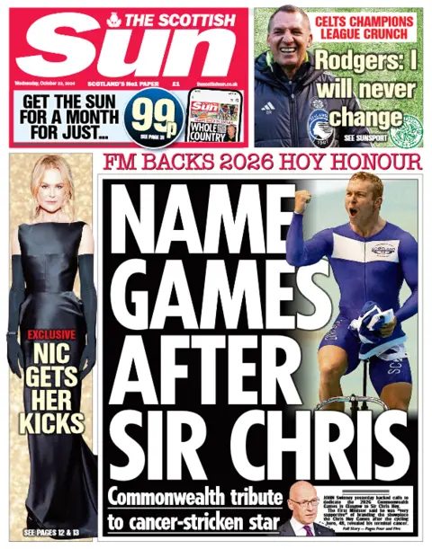 Scotland's papers: Glasgow's Commonwealth Games and M6 crash tributes