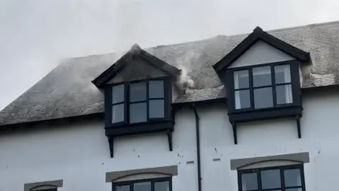 Residents evacuated from Truro building as fire tackled