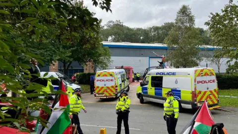 Leicester: Two charged after protest at drone factory