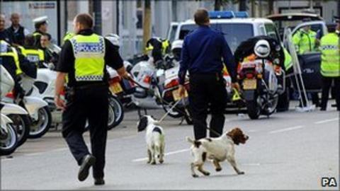 Sniffer dogs prepare for London Olympics - BBC News