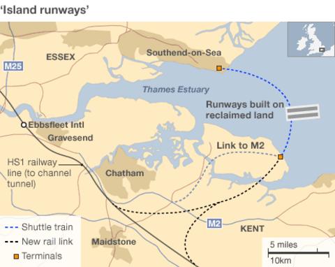Thames Estuary airport plans to be examined - BBC News