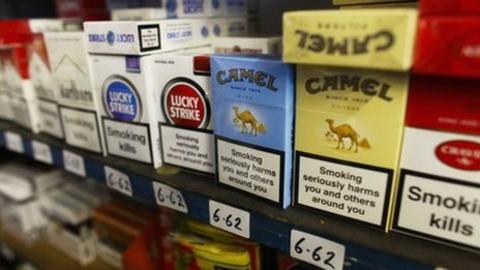 Tobacco display ban comes into force for small traders - BBC News