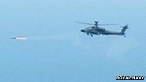 Hellfire missile gets first firing in UK - BBC News