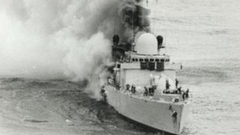 HMS Sheffield survivor recalls horror of sinking - BBC News