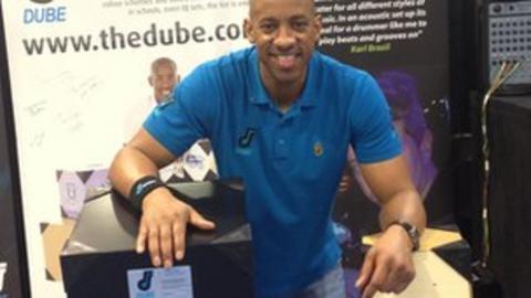 Dion Dublin plays own Dube drum with People's Orchestra - BBC News