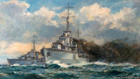 In Pictures: Bernard Gribble marine paintings at Poole Museum - BBC News