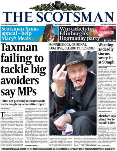 The front pages of Scotland's newspapers - BBC News
