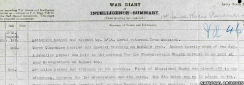 WW1 soldier diaries placed online by National Archives - BBC News