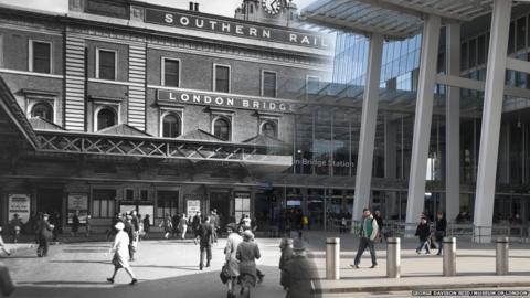 In pictures: London now and then - BBC News