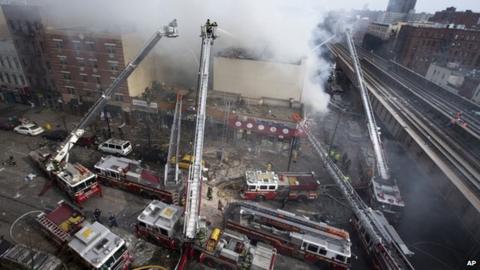 Six dead in New York City buildings collapse - BBC News