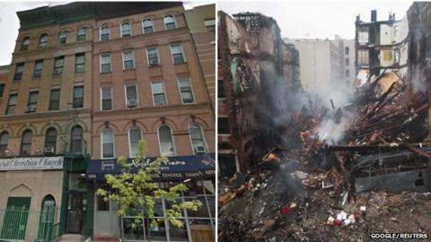 Six dead in New York City buildings collapse - BBC News