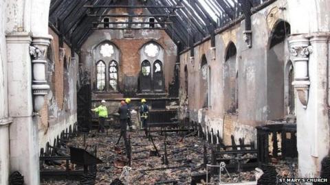 March church reopens four years after arson attack - BBC News