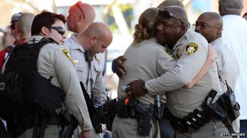 Las Vegas killers were 'anti-police' - BBC News