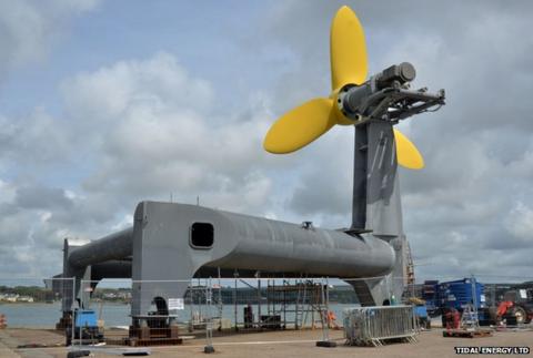 Tidal power generator unveiling hailed as landmark - BBC News