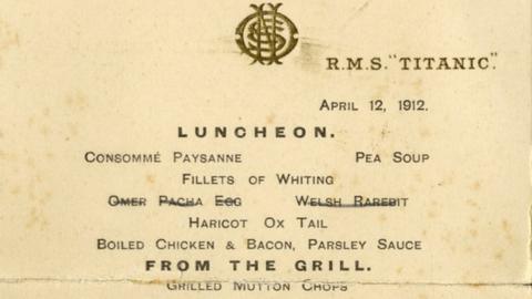 First Titanic menu fetches £100k at auction - BBC News