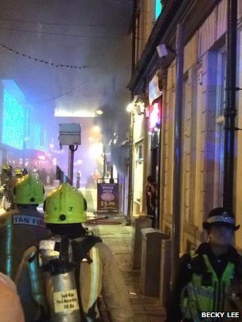 Fire in Cardiff's famous 'Chip Alley' - BBC News