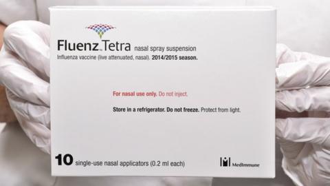 Pork gelatine flu spray concerns - BBC News