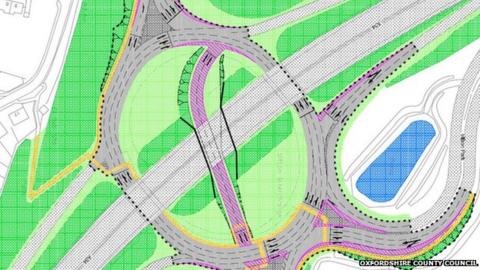 Work starts on A34 'Hamburger' upgrade to Milton Interchange - BBC News