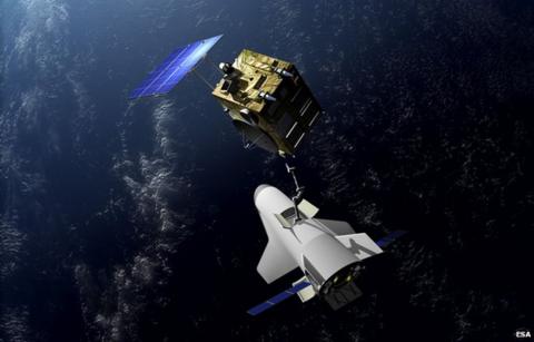 Europe's mini-space shuttle returns - BBC News