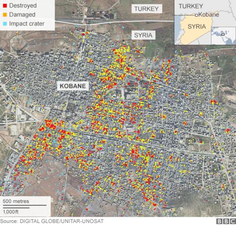 Kobane: Assessing the devastation - BBC News