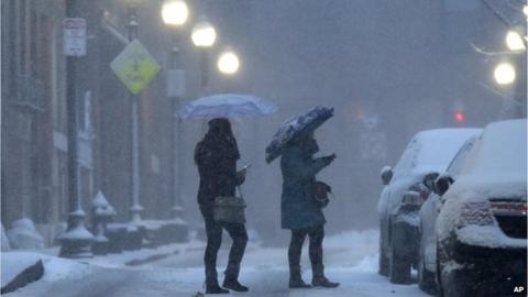 Boston breaks record for snowiest winter - BBC News