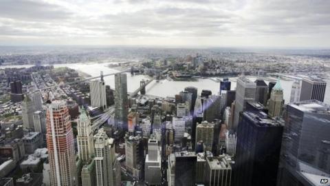 The view from New York's One World Trade Center - BBC News
