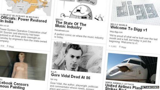 Digg reboots with added Twitter and Facebook integration - BBC News