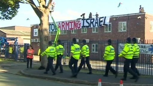 Nine in court after Shenstone factory roof protest - BBC News