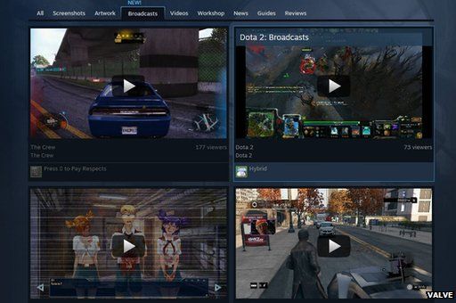 Steam Broadcasting takes on Twitch with game streams - BBC News