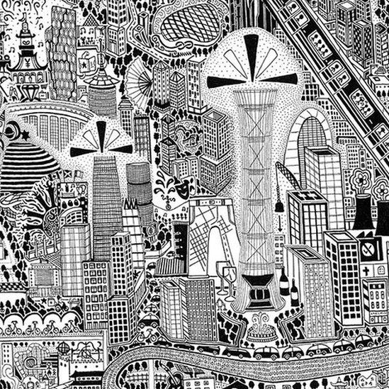 Fuller: Intricate map artist circles Beijing - BBC News