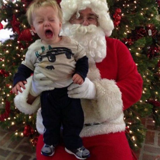 Christmas: Tears, tantrums and sitting with Santa - BBC News