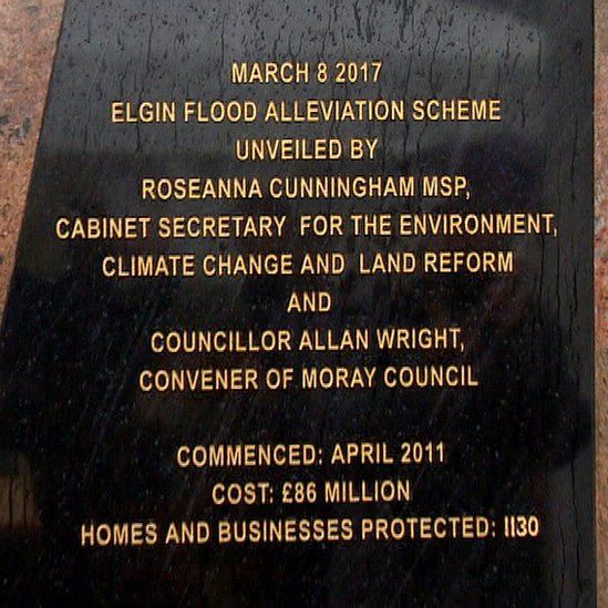 Elgin flood alleviation scheme officially opened - BBC News