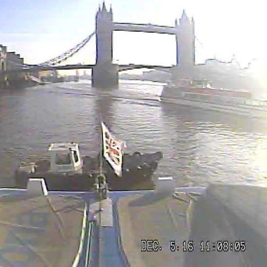 Workboat sank after Thames catamaran collision, report finds - BBC News