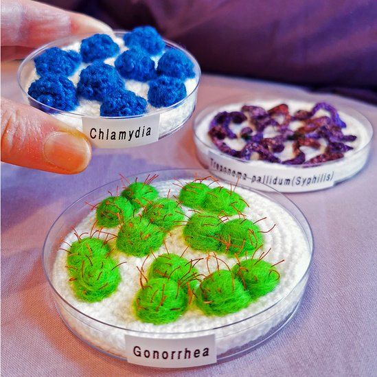 Gwlân a gonorea: Gwaith crosio anarferol artist o Gaernarfon - BBC ...