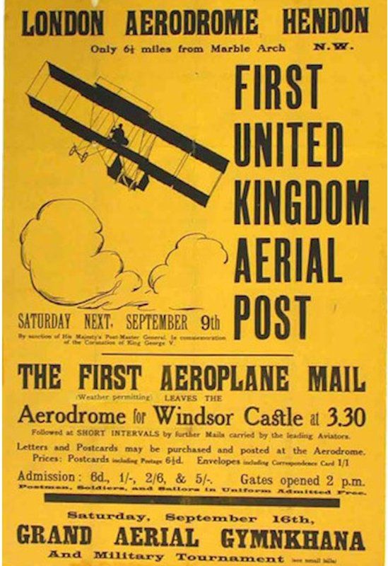 First airmail flight from London to Windsor celebrated in picture ...