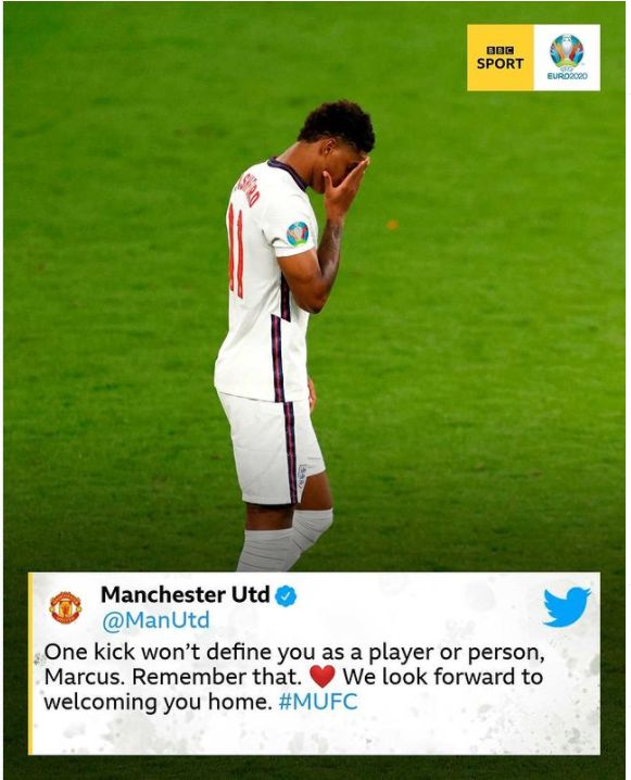 Marcus Rashford: Manchester United tweet message of support - BBC Sport