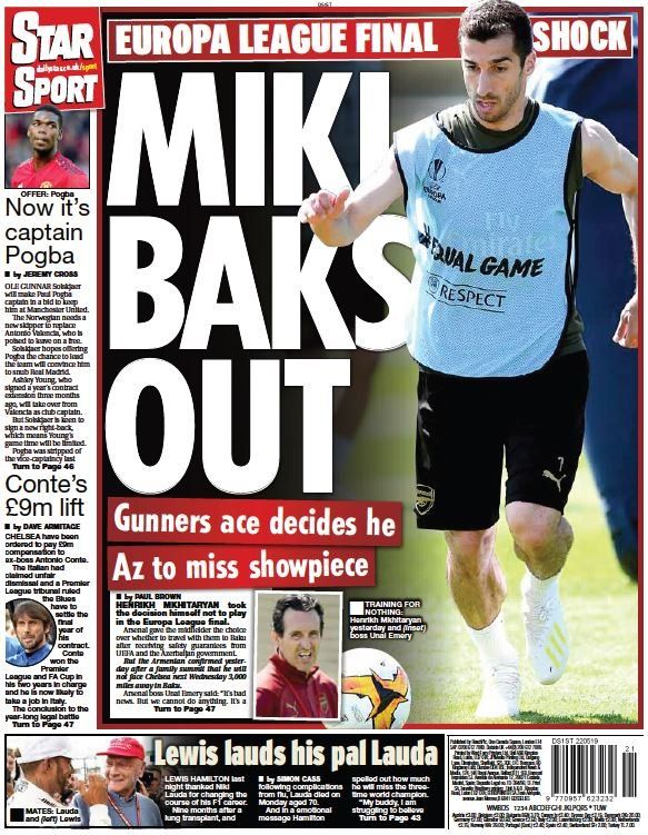 Wednesday's back pages - BBC Sport