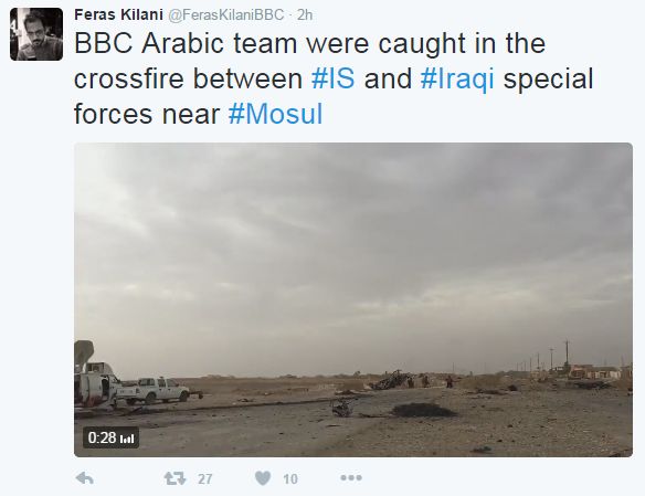 Mosul battle: BBC team's tweets from front line - BBC News