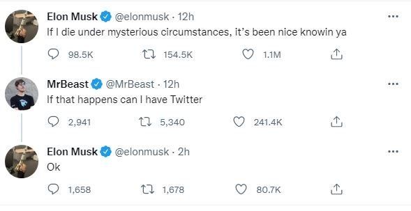 Elon Musk tweet today: Twitter Elon Musk cryptic tweet about death ...