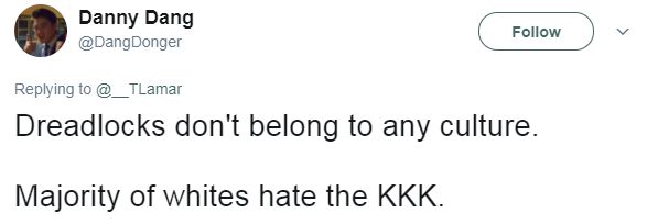 Klansman with dreadlocks astonishes Twitter - BBC News