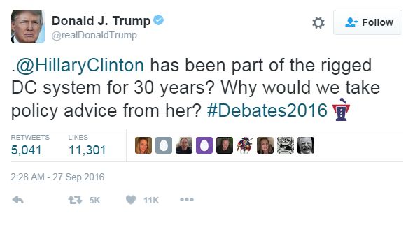 Clinton v Trump: Five Twitter takeaways - BBC News