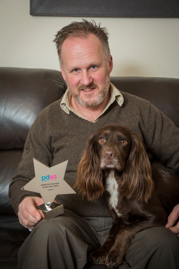 Dam plunge dog wins PDSA Pet Survivor of the Year 2016 - BBC News